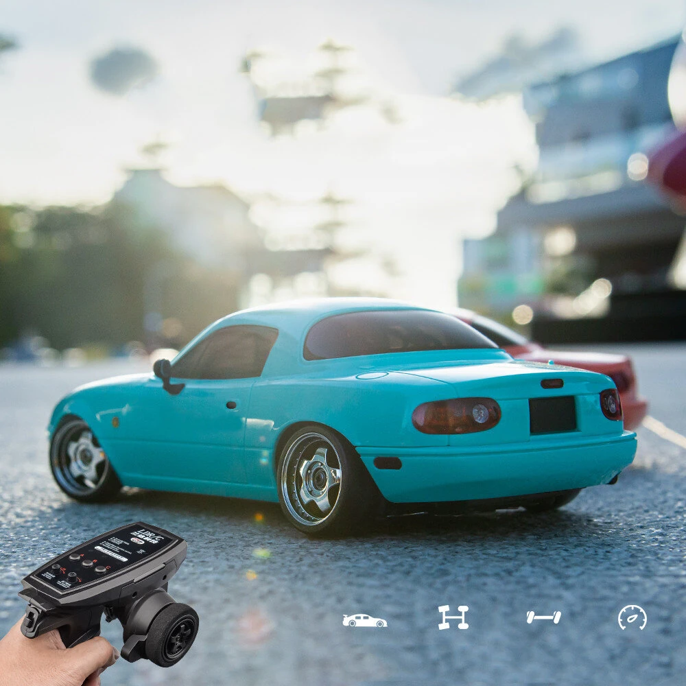 LDRC 1804 Mazda MX-5 RC Drift Car - 1/18 Scale RWD with Gyro, LED ...