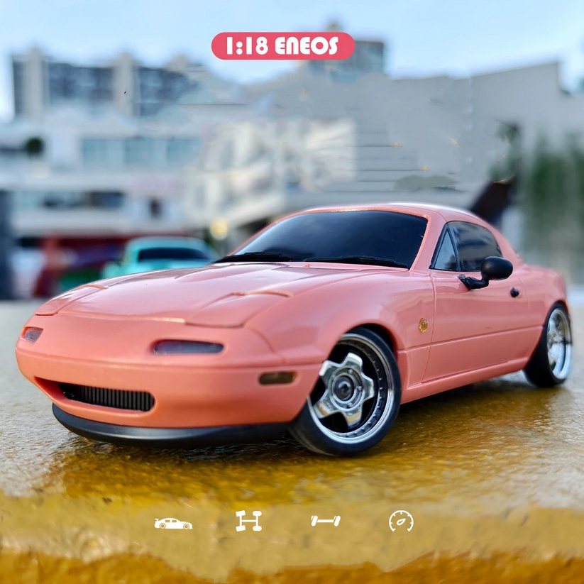 LDRC 1804 Mazda MX-5 RC Drift Car - 1/18 Scale RWD with Gyro, LED ...