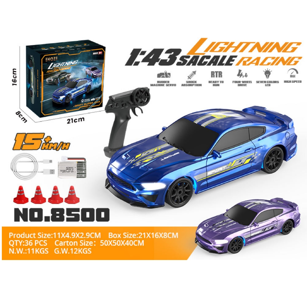 ENOZE 8500/8501 RC Drift Car – 1:43 Scale, Full-Proportional ...