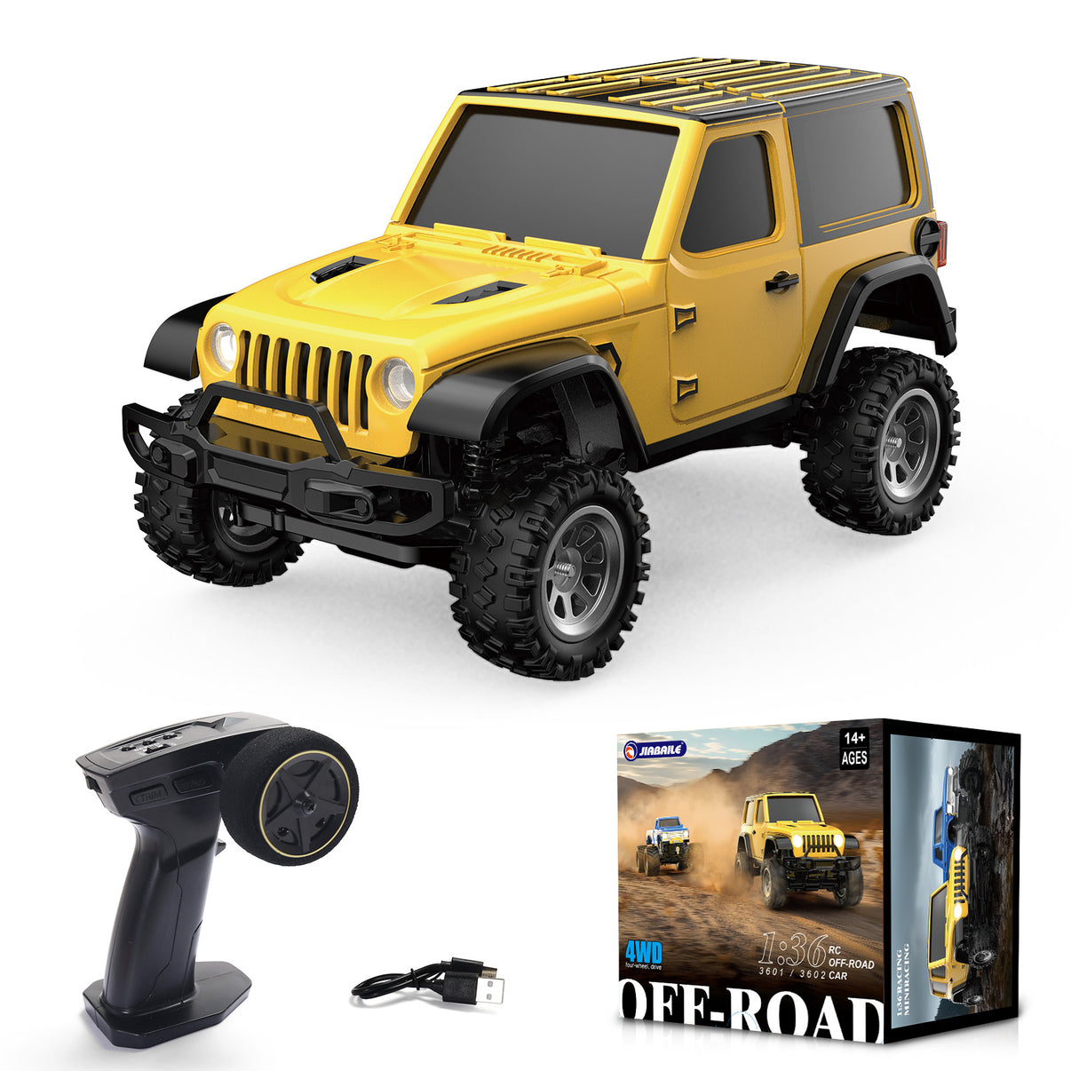 Jiabaile 3601 / 3602 Mini 1/36 RC Crawler – 4WD Off-Road Micro Rock ...
