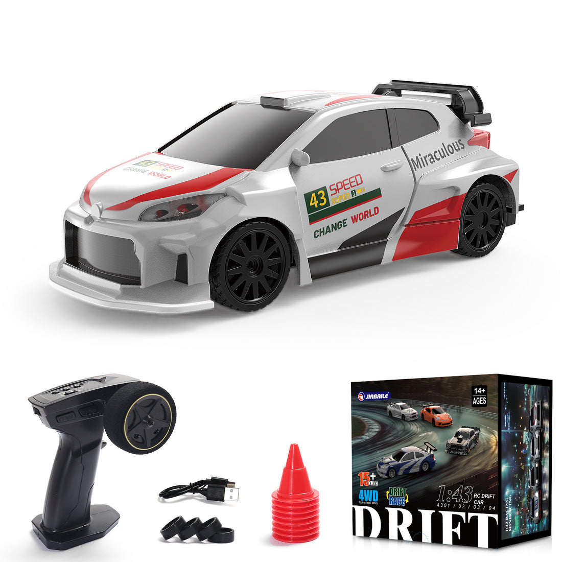 Jiabaile 1/43 Scale RC Drift Car | 4WD Mini Drift Car | BestBuyBoxes